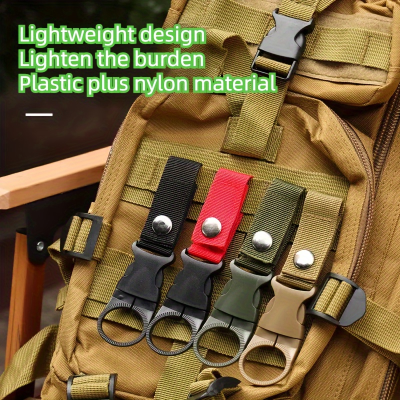 4pcs Nylon Beverage Bottle Carabiners Durable Webbing Climbing Hook ...