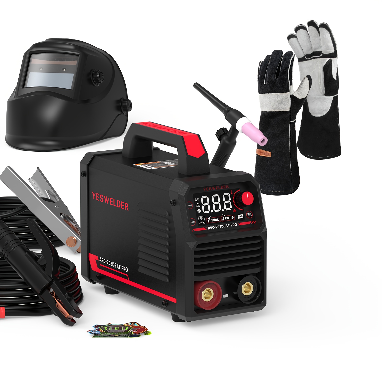 YESWELDER 205amp Stick Welder With Lift TIG - 110V/220V Dual Voltage ...