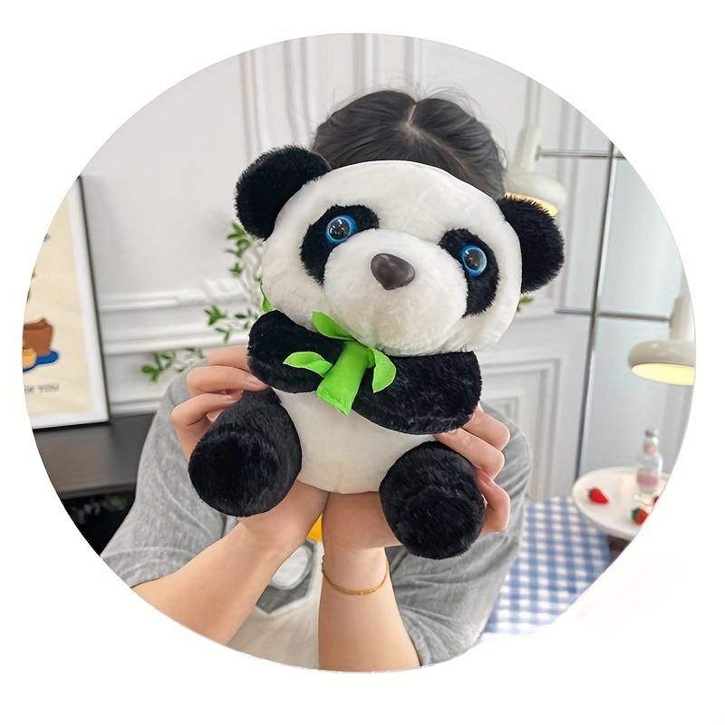 Cute Panda Doll Crossbody Bag Cartoon Panda Eating Bamboo - Temu Canada