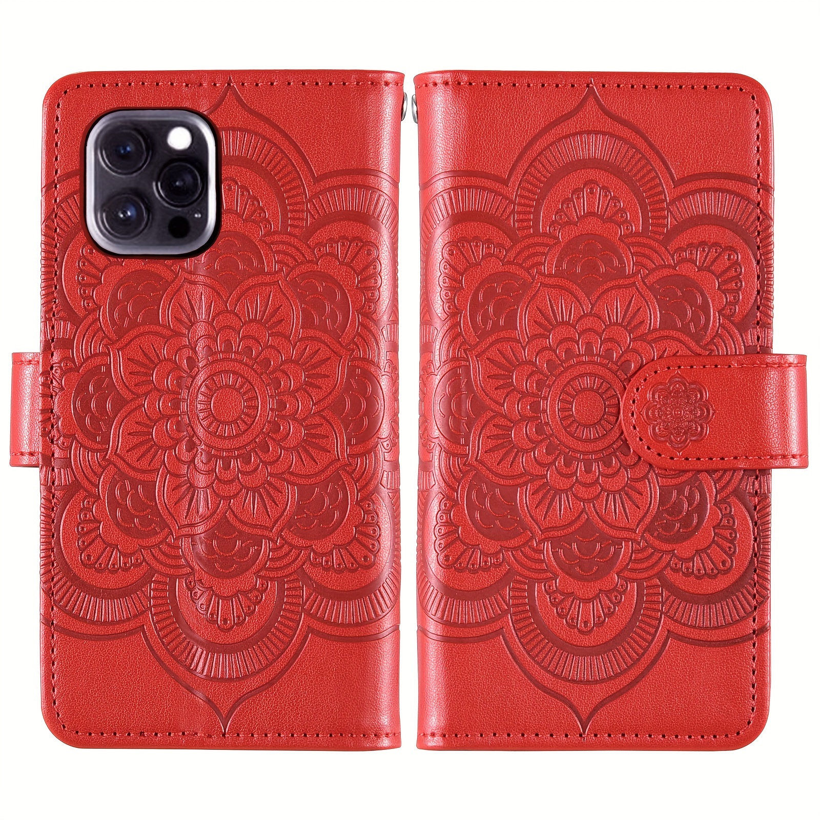 Premium Artificial Leather Credit Card Holder Phone Case - Temu Australia