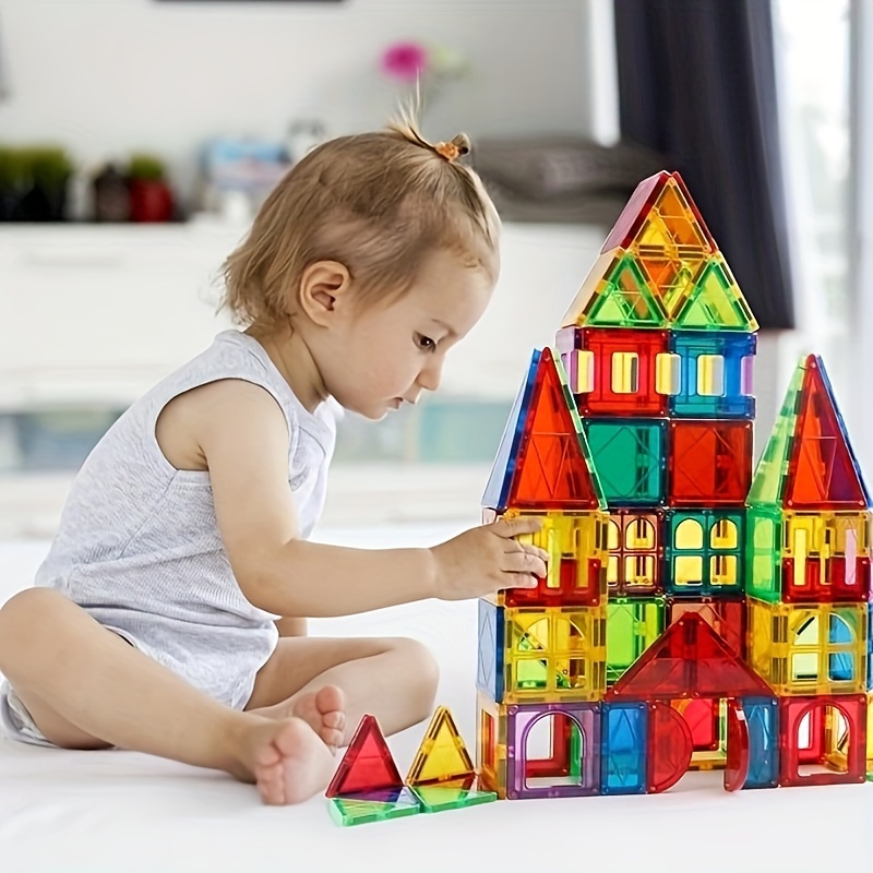 Stem Magnetic Building Blocks Colorful - Temu