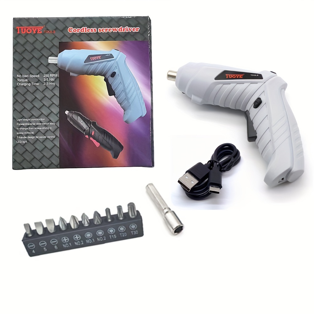 electric screwdriver set rechargeable cordless screwdriver Temu United Kingdom
