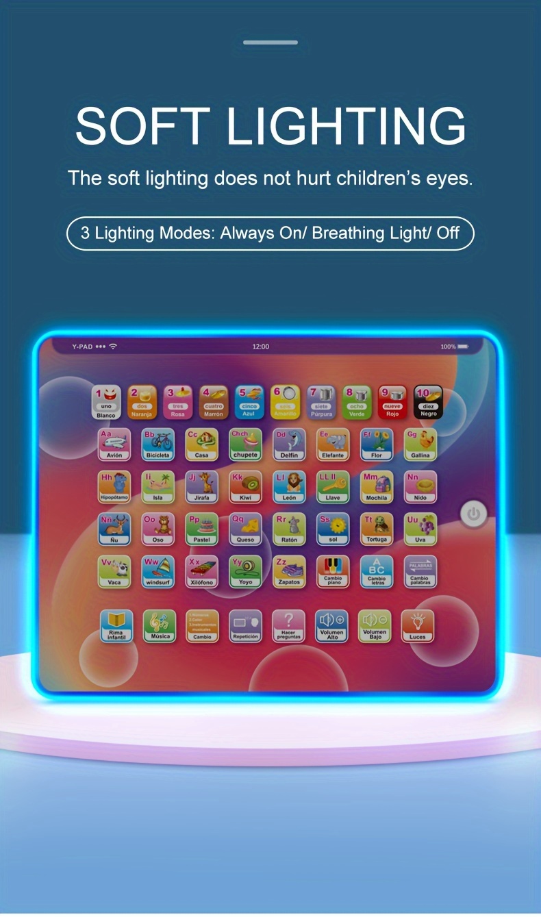 Interactive Spanish Tablet Kids Bilingual - Temu South Africa