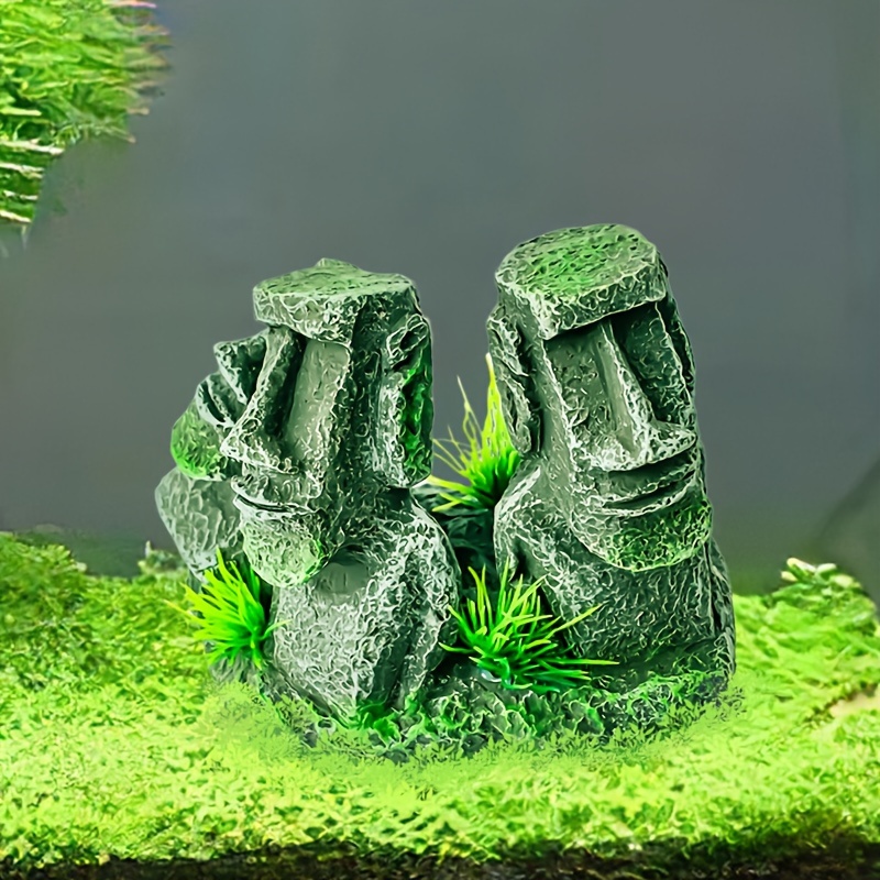 1 set of roman stone sculptures resin decorations fish tanks aquariums ...