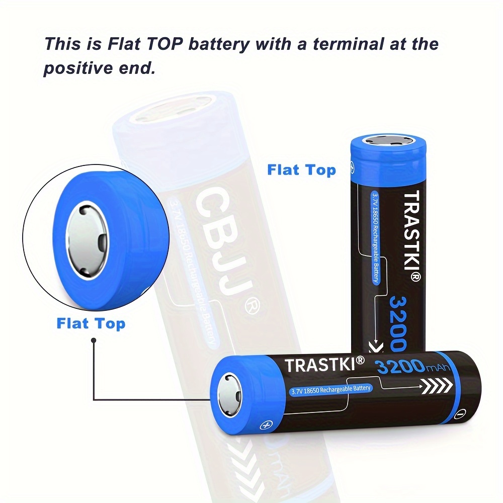 3.7v 18650 Rechargeable Battery 3200mah 20a Large - Temu