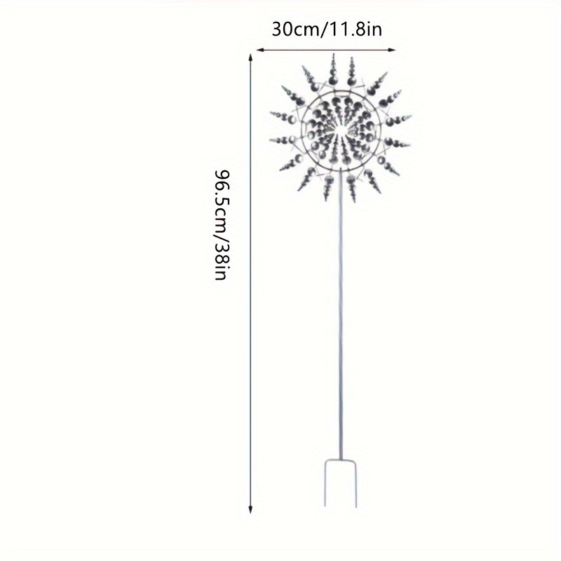 1pc Enchanting Metal Kinetic Windmill Spinner - Wind-powered Art For ...