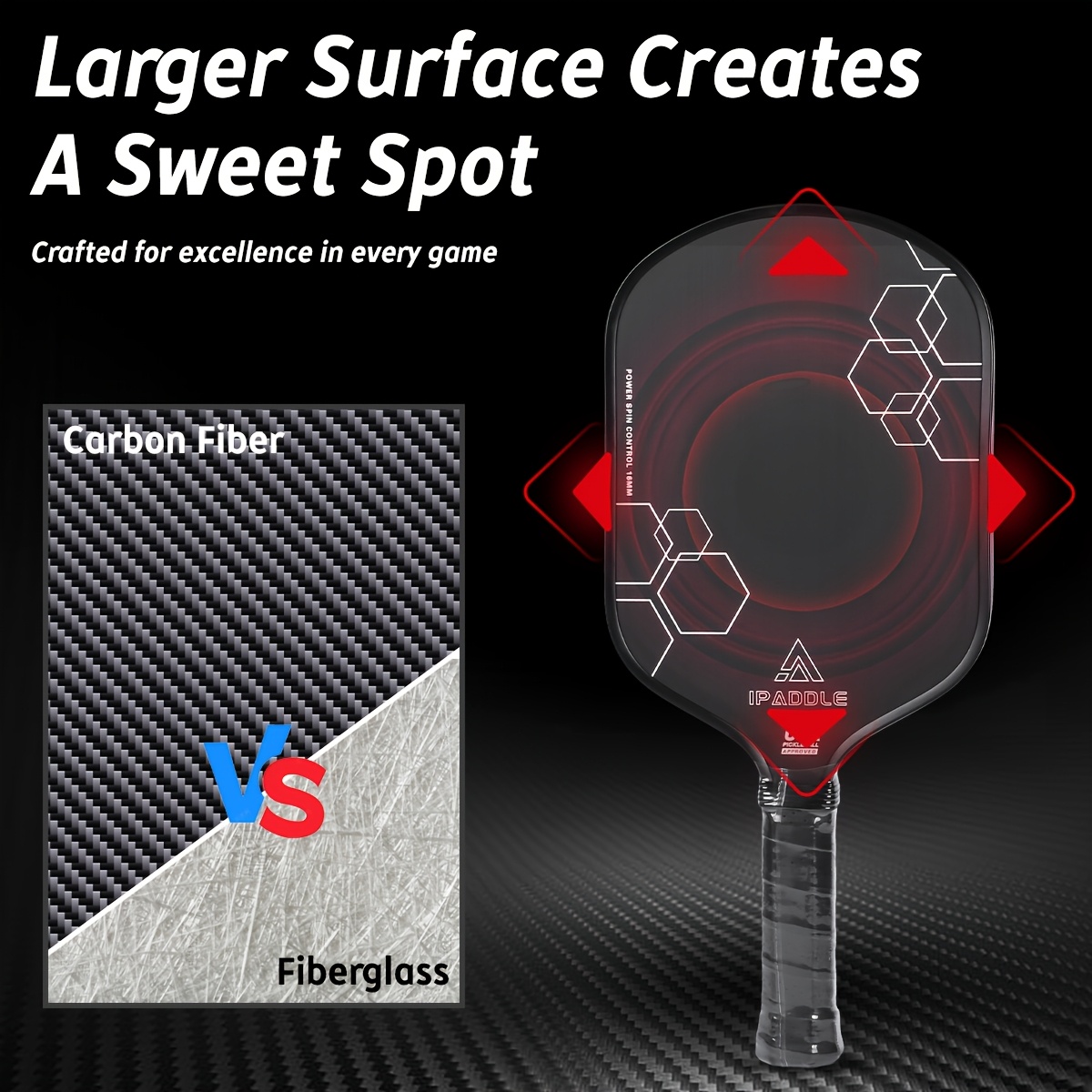 pickle paddles t700 carbon fiber surface with 16mm polypropylene ...