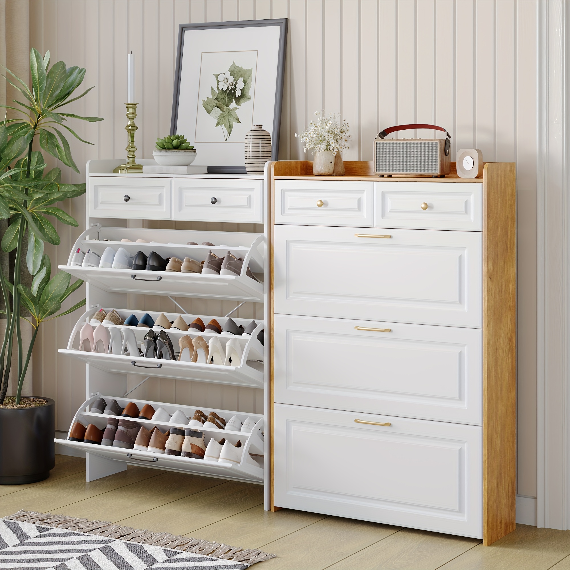 shoe storage cabinets sold on Temu United States