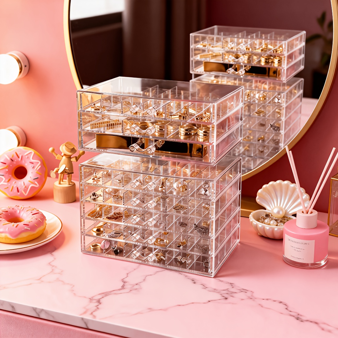 acrylic jewelry boxes sold on Temu United States