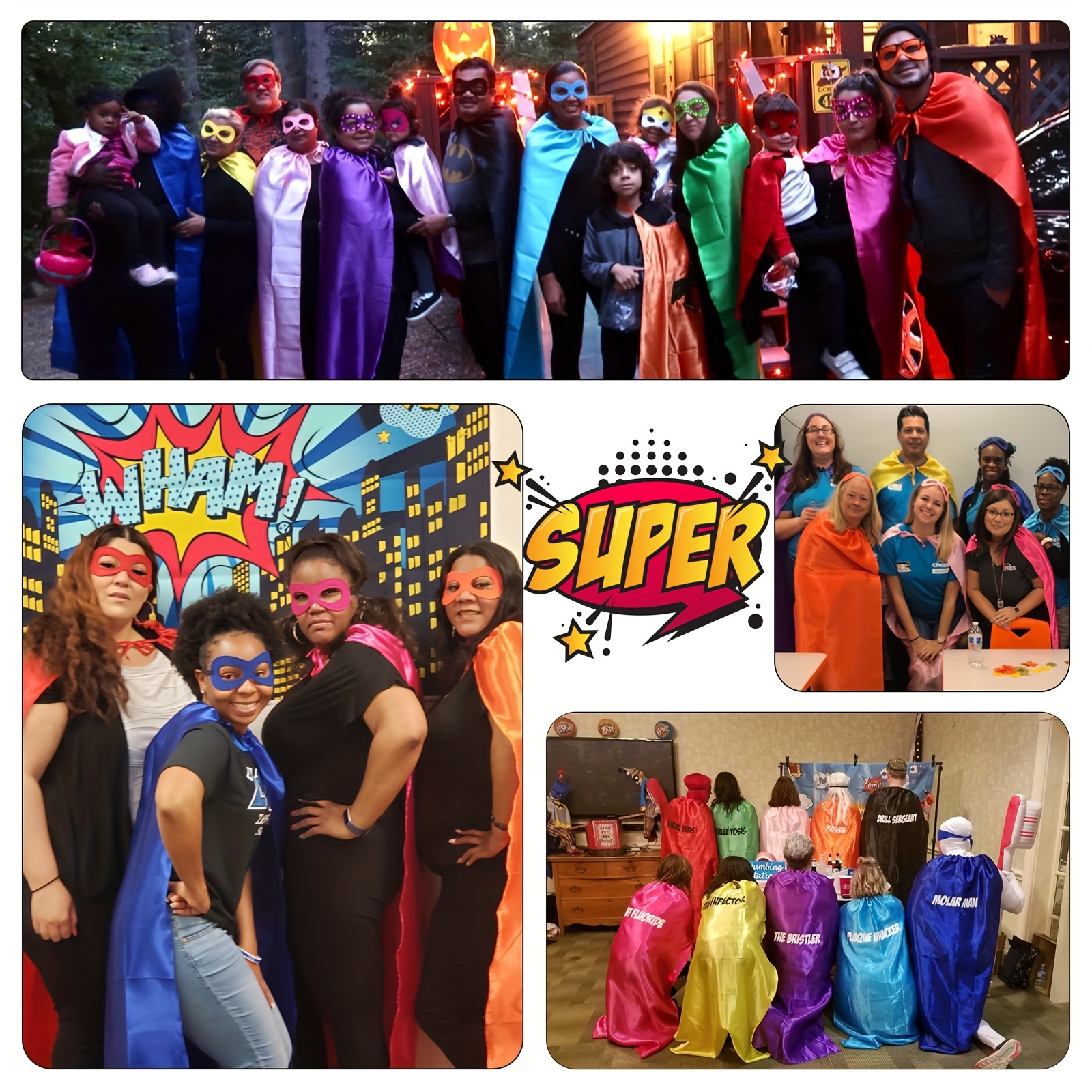 10 Mixed Colors Bulk Superhero capes Masks Adults Super Hero - Temu