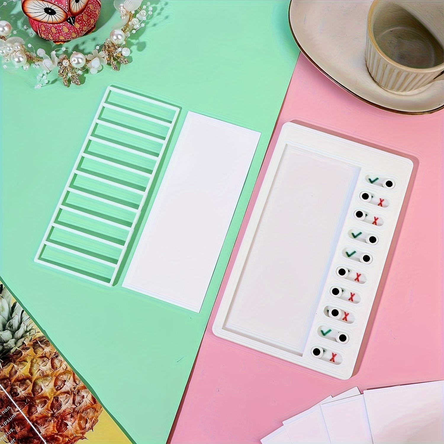 2 Checklist Boards + 15 Cardstock Daily Schedule List Board - Temu Portugal