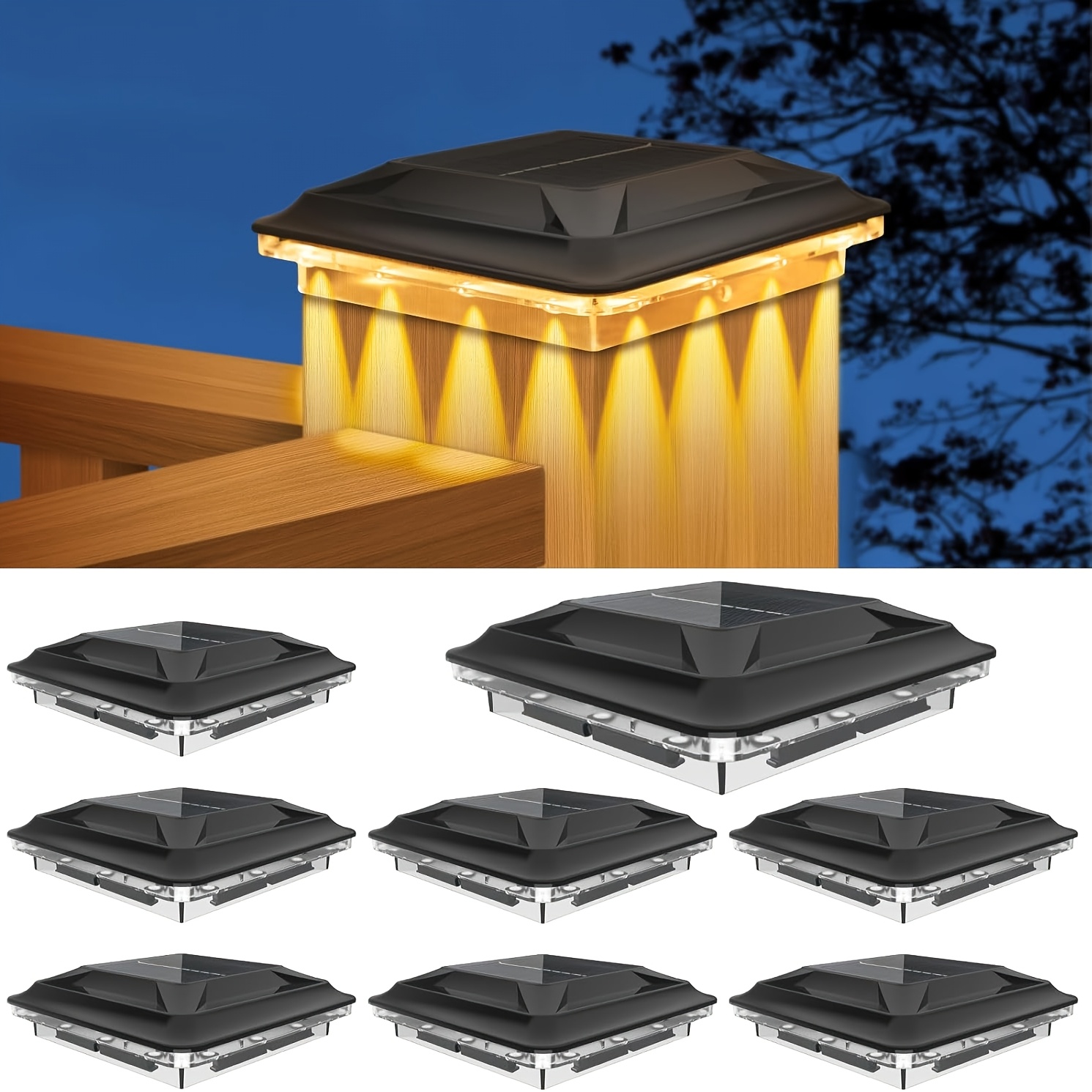 solar post lights sold on Temu United States