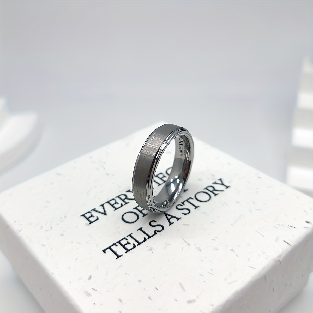 Wide Tungsten Steel Ring Golden Ring Men - Temu United Kingdom