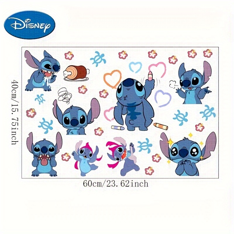 מדבקות קיר של דיסני סטיץ' חבילה 4 מדבקות PVC של Lilo Stitch - Temu
