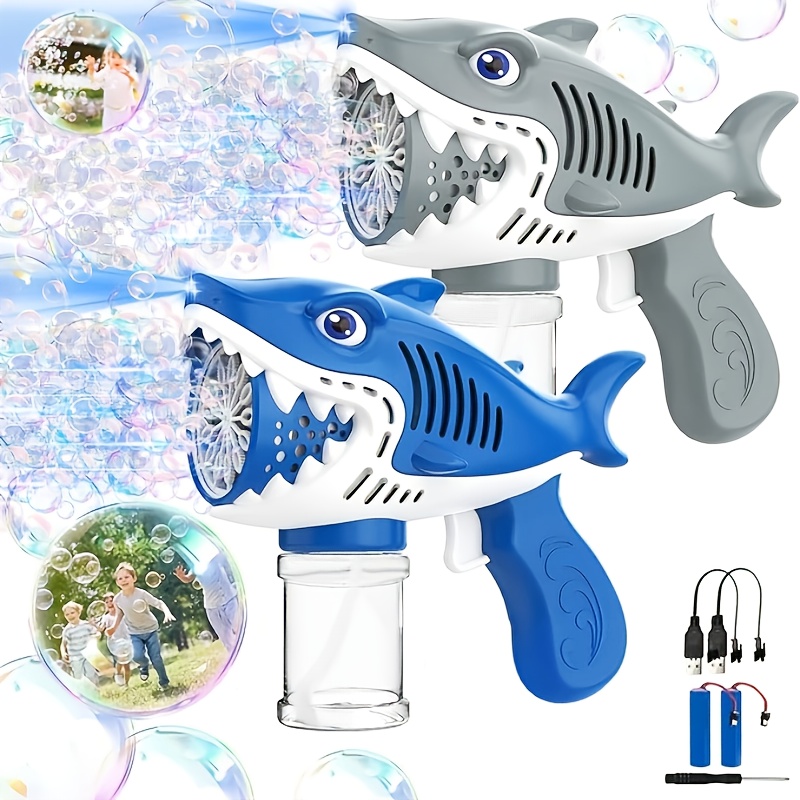 Bubbles Party Favors Automatic Shark Bubble Machine Gun - Electric ...