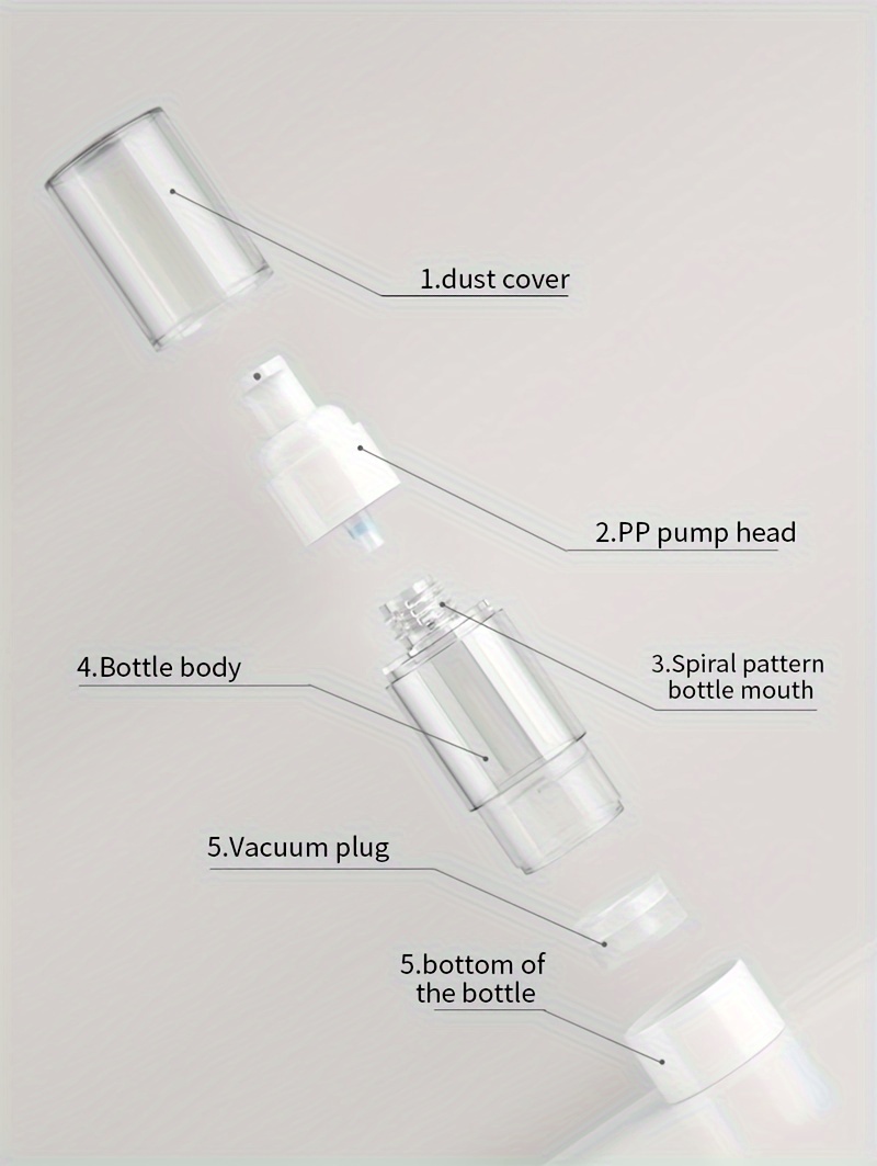 Plastic Airless Pump Dispenser Bottles Vacuum Piston - Temu Australia
