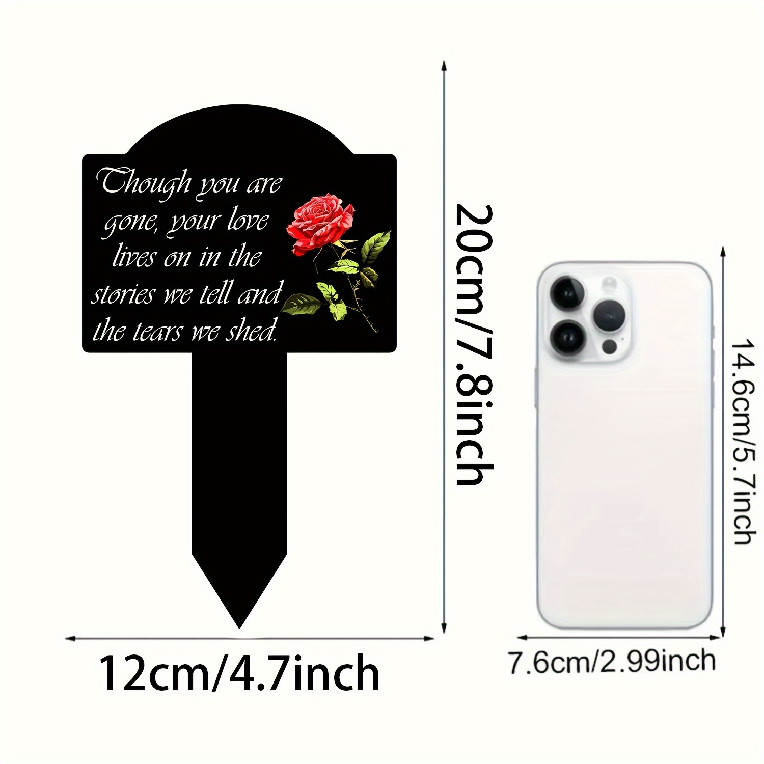 Acrylic Memorial Plaque Stake Loved Ones Traditional Style - Temu Australia