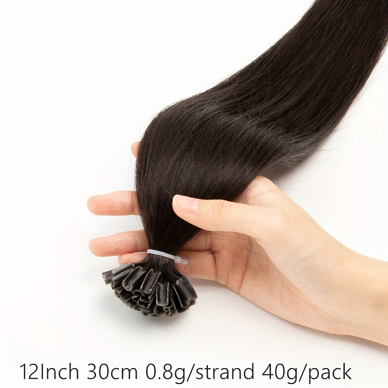 50strands /strand Black Keratin U Tip Hair Extensions Real - Temu Ireland