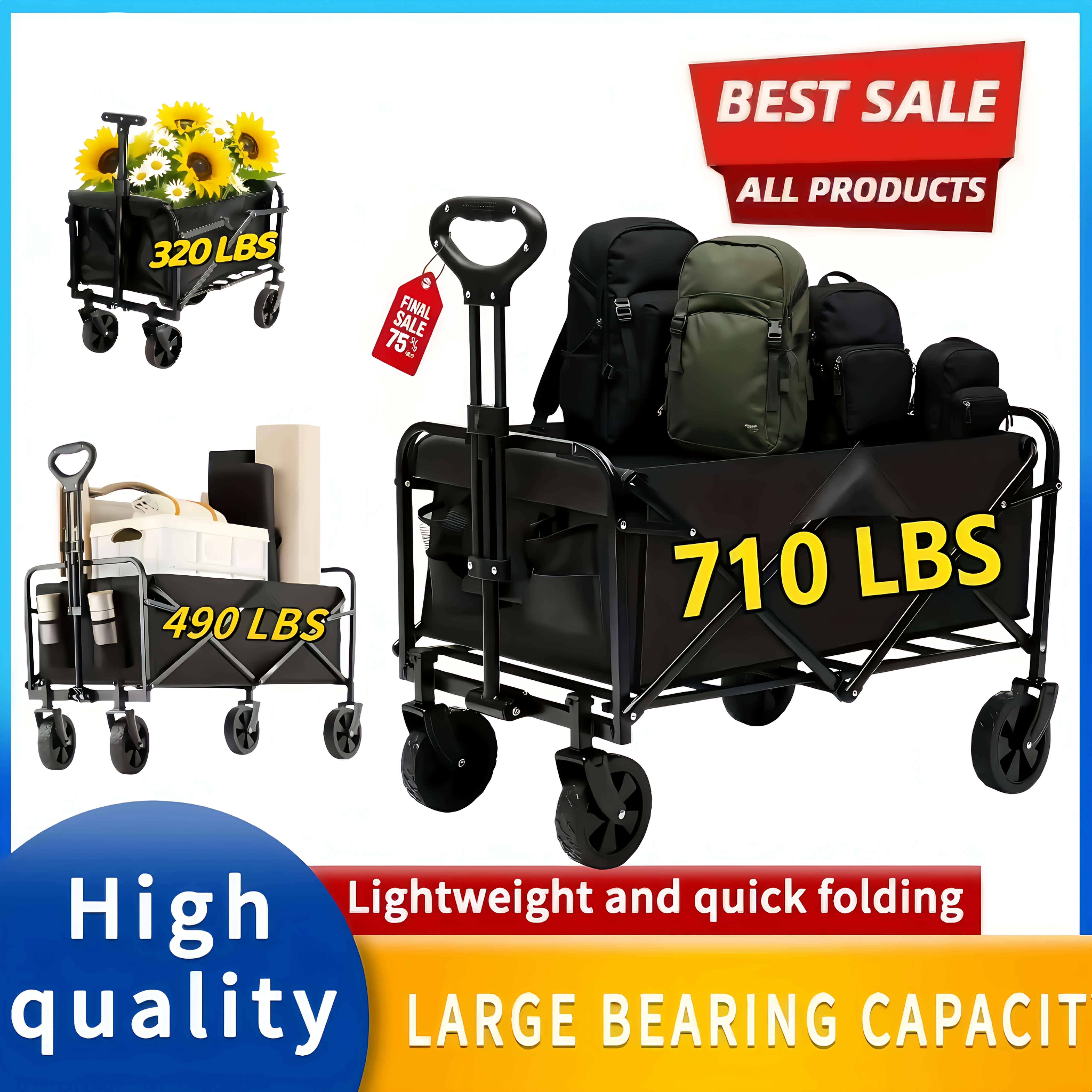 utility wagons sold on Temu United States