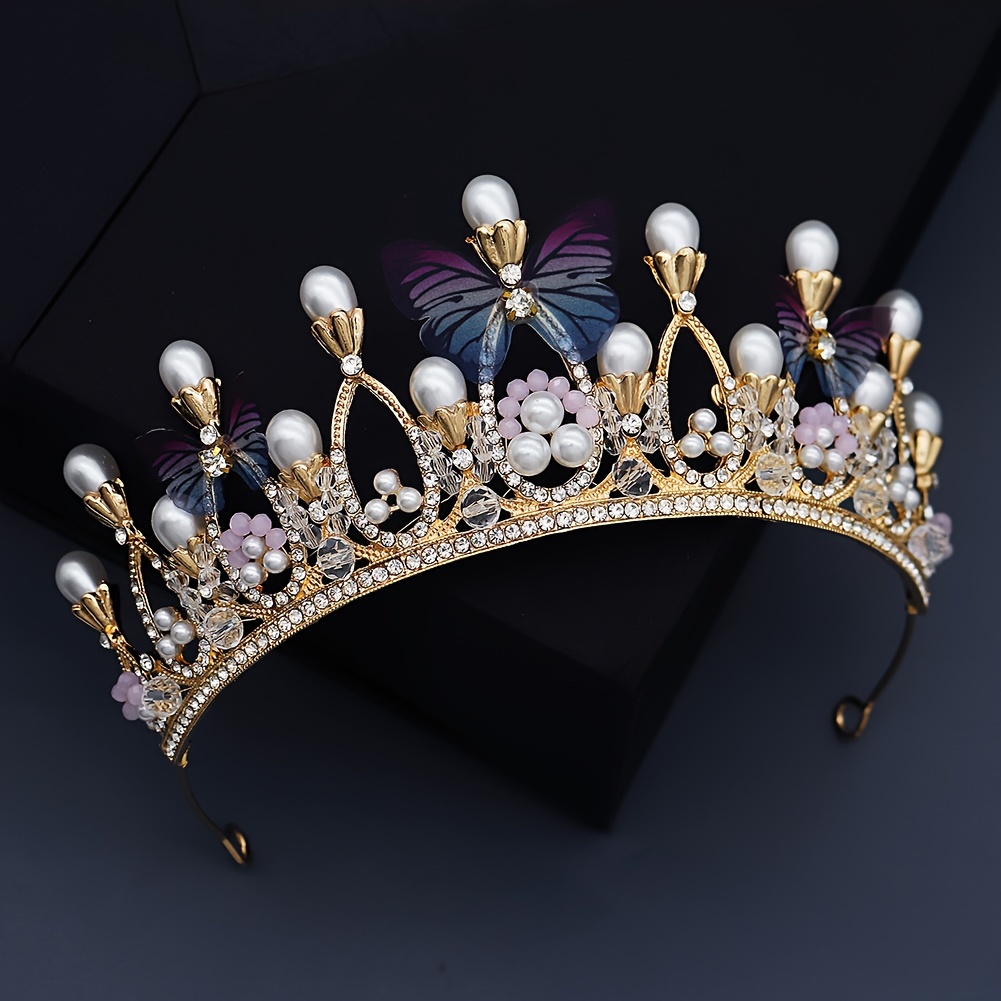 Butterfly Tiara Crowns Women Girls Elegant Princess Crown - Temu Portugal