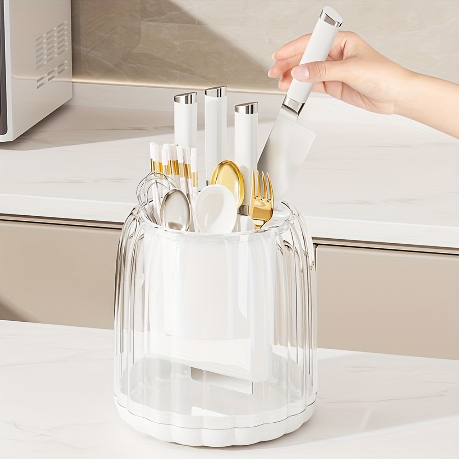 360 degree Rotating Kitchen Utensil Holder Caddy Premium Pet - Temu