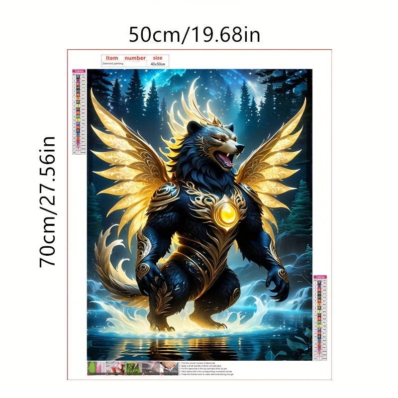 Winged Bear Kit Round Acrylic - Temu