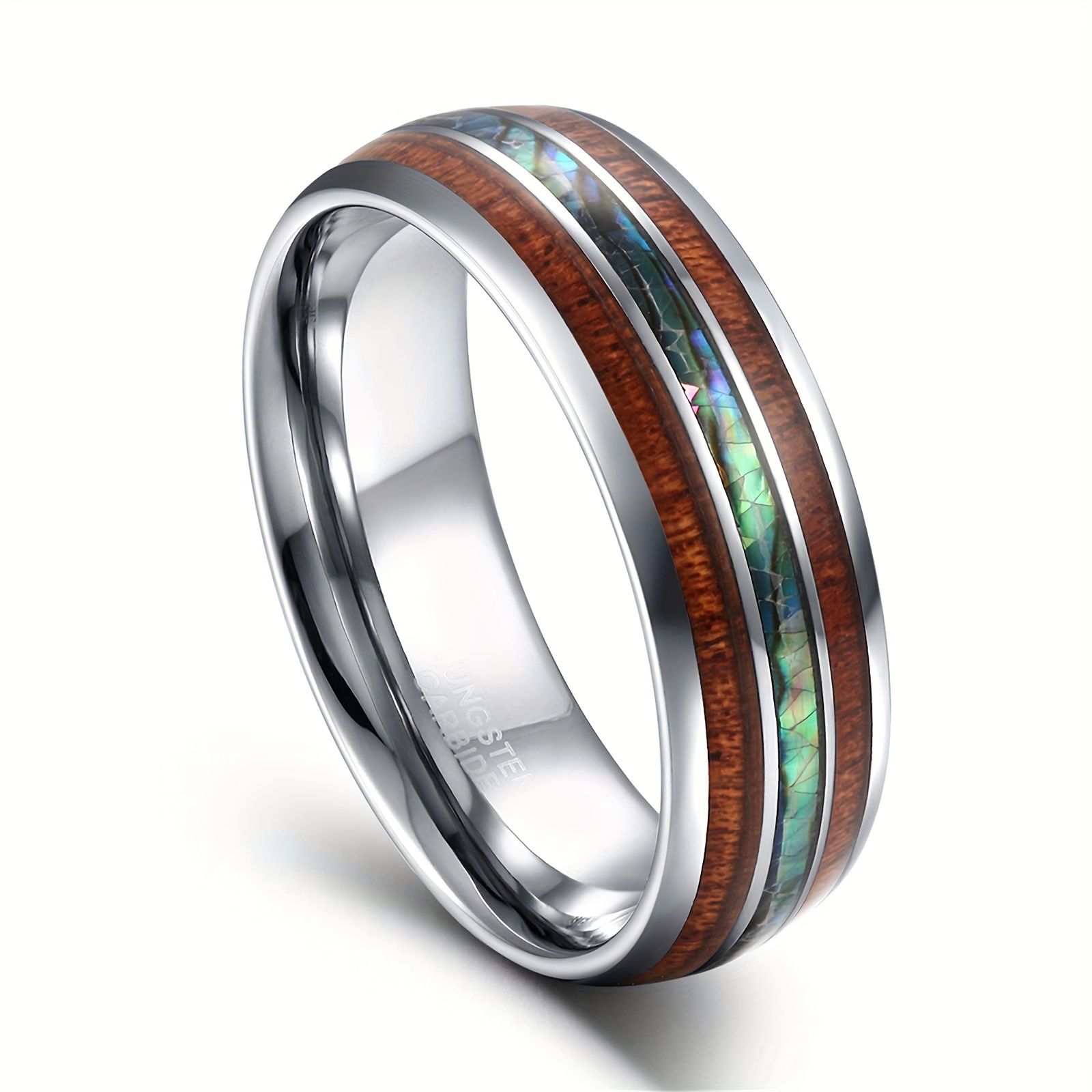 Unique Stylish Tungsten Steel Ring Men Retro Ring Suitable - Temu ...