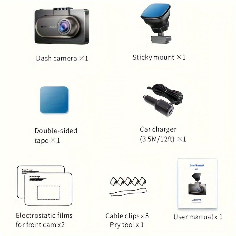 Large Screen M17 Hd 1080p M27 2k Ultra Front Dash Cam - Temu