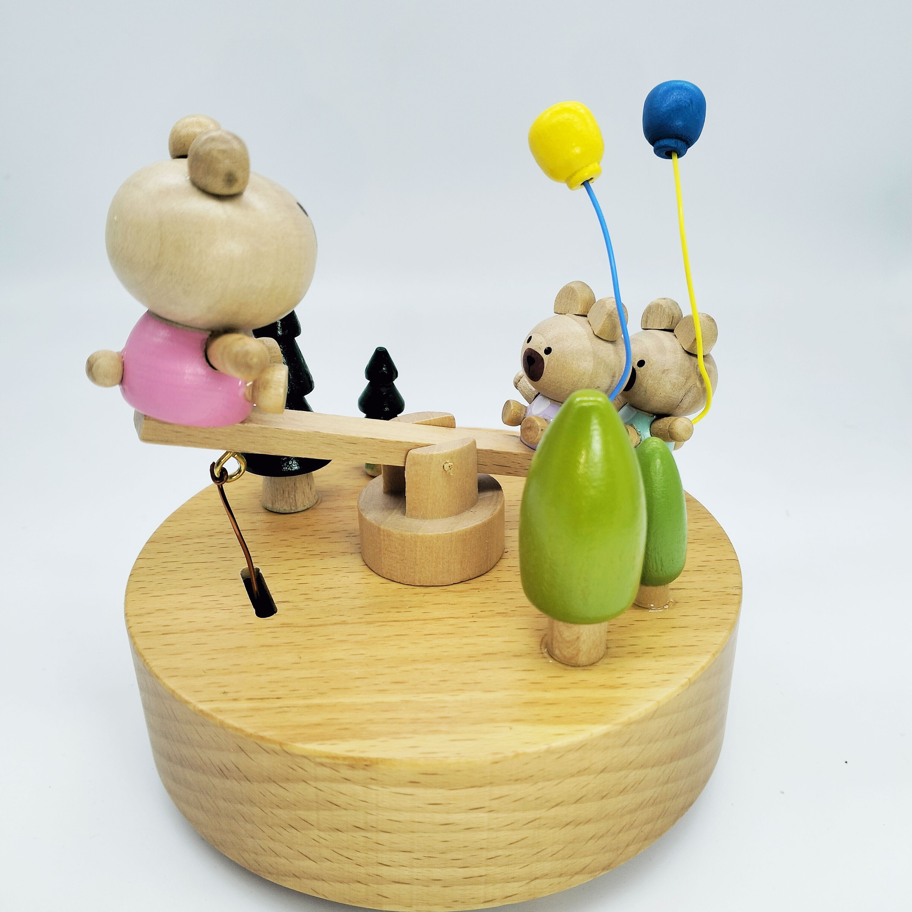 Rustic Wooden Music Box Classic Teeterboard Design - Temu