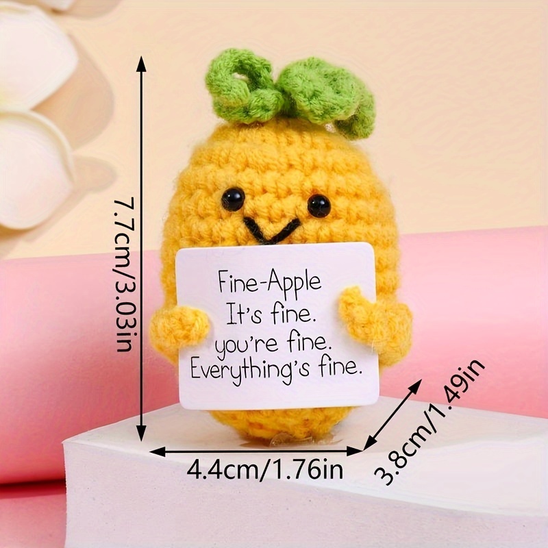 Funny Handmade Wool Crocheted Cucumber Potato Cute Positive - Temu Qatar
