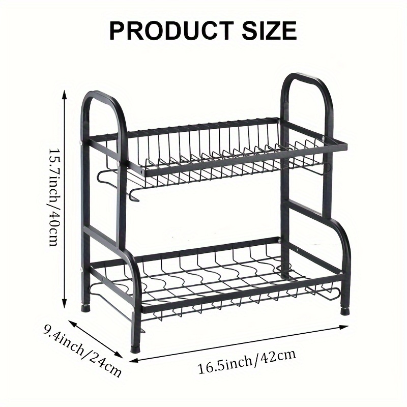 1pc Dish Rack Multi Functional Double Layer Dish Drying Rack - Temu ...
