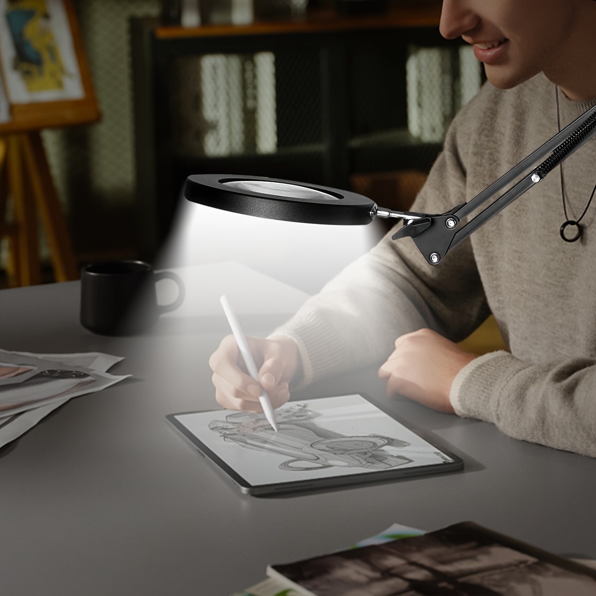 large magnifying glass with light sold on Temu Australia