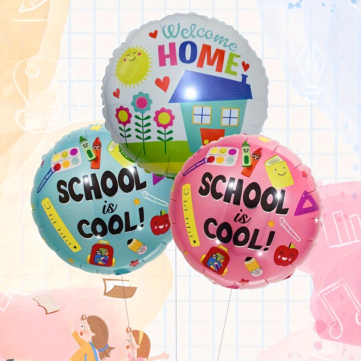 Back School Celebration Kit Welcome House Red Foil - Temu