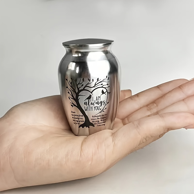 Elegant Stainless Steel Keepsake Urn Portable Durable - Temu
