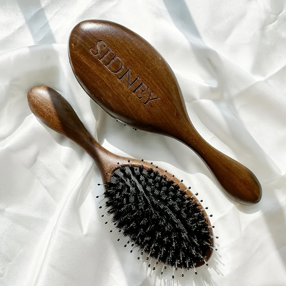 personalized hair brush sold on Temu United States