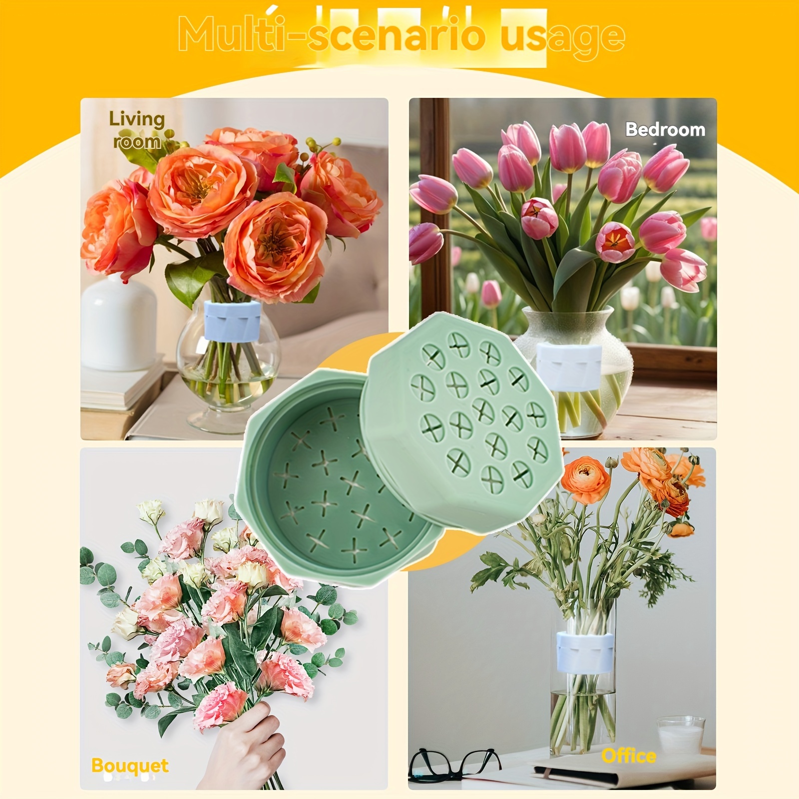 New Adaptive Large And Small Flower Stem Rotary Flower Arrangement ...