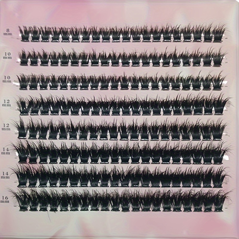 160 Clusters 40d D False Eyelashes Mixed Lengths 8 16mm - Temu