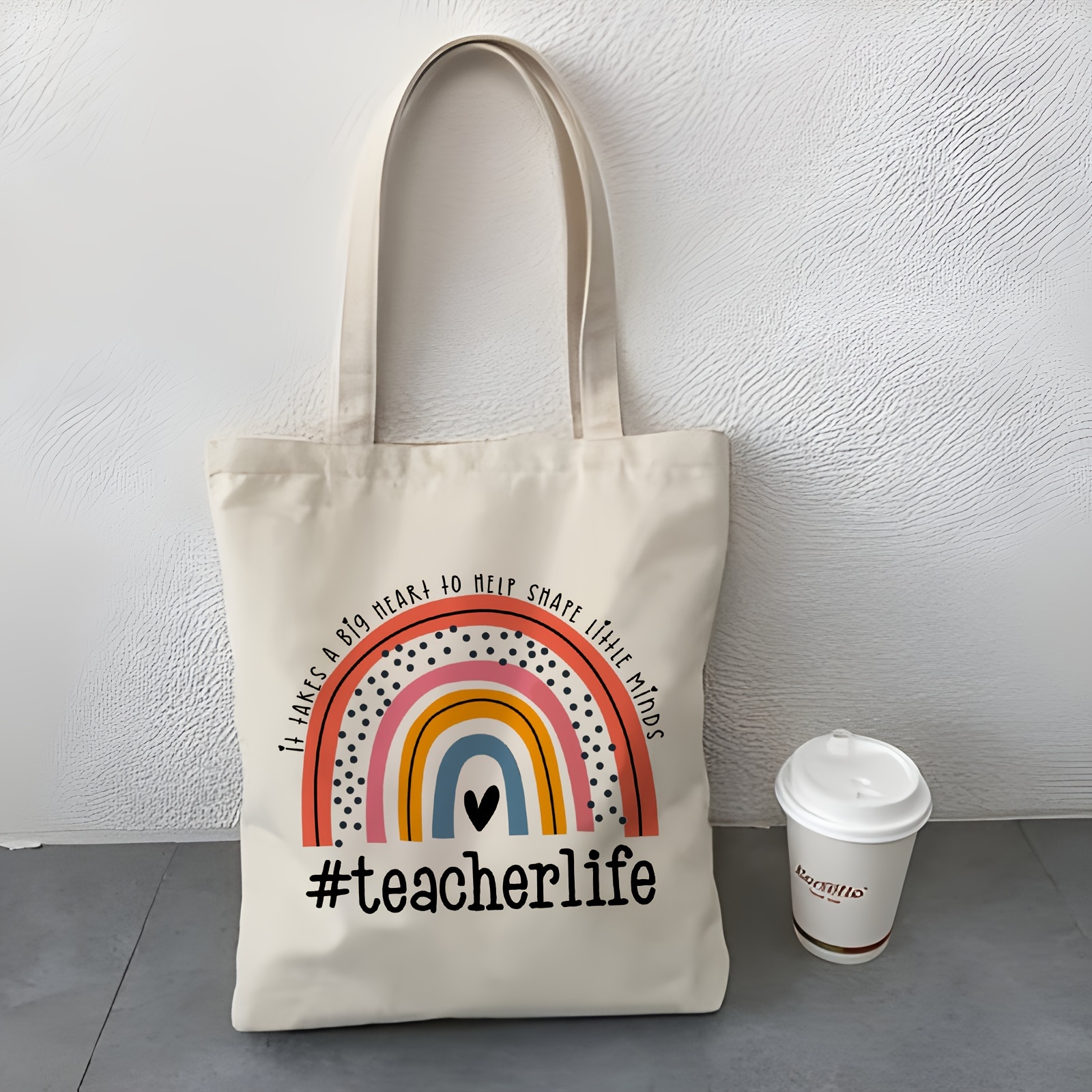 Inspirational Canvas Tote Bag, Shopping Grocery Bag With Motivational ...