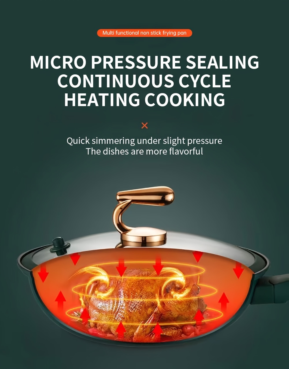 Panela De Chef Em Aço Inoxidável Com Tampa De Micro pressão - Temu