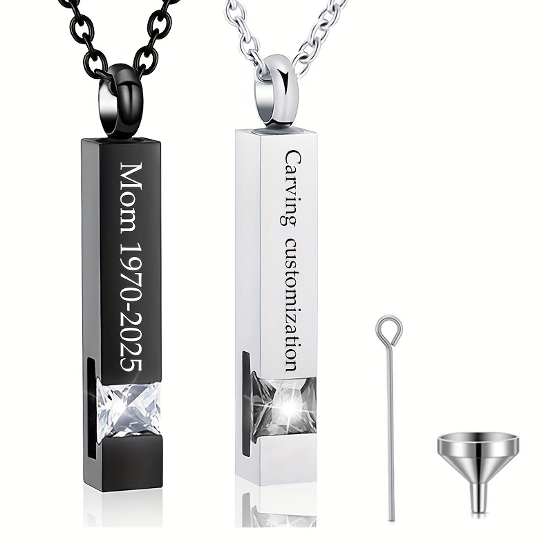 personalized urn jewelry sold on Temu United States
