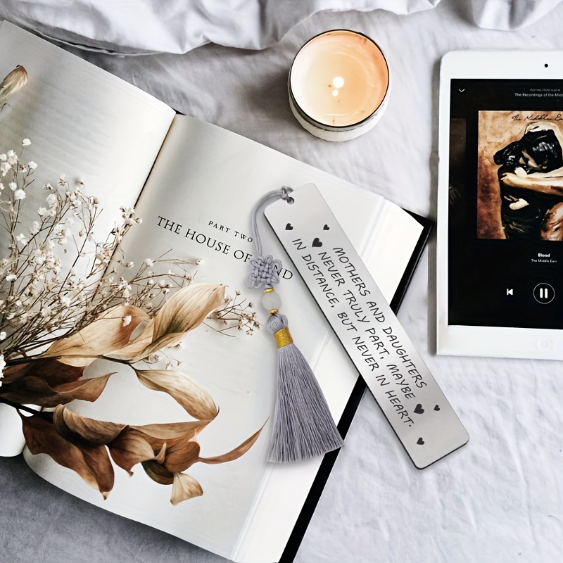 Stainless Steel Inspirational Engraved Bookmark With Tassel, Thank You ...