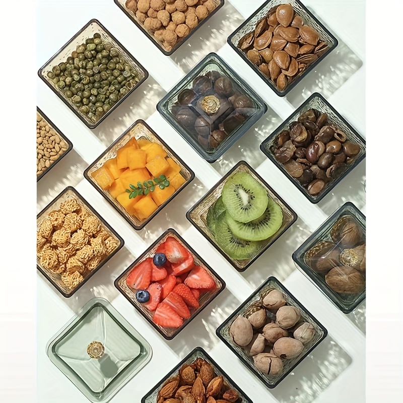 Dried Fruit Salad Tray Snack Box Clear Square Dessert Jar - Temu