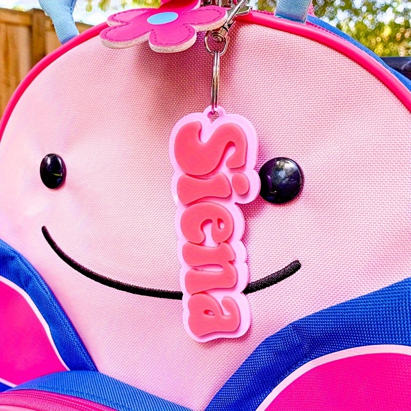 Custom 3d Name Keychains Personalized Acrylic Key Rings Bold - Temu