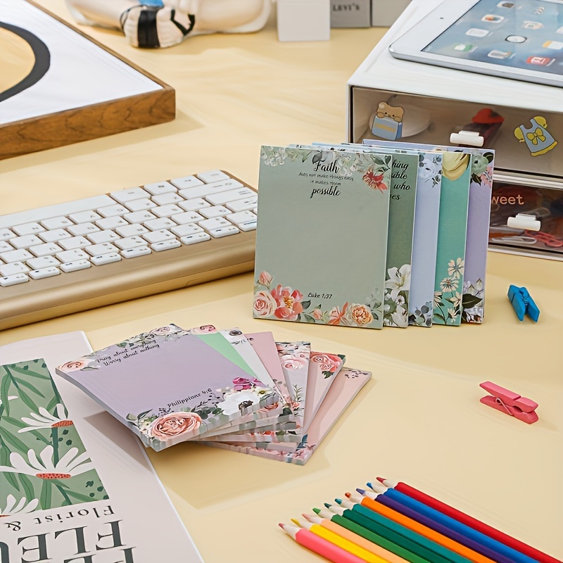 Inspirational Scripture Sticky Notes Set - 30 Sheets Each, 80 Unique ...