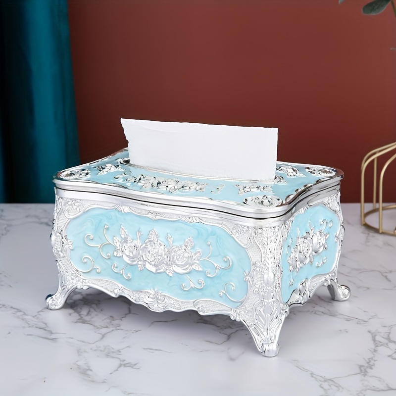 1pc Rose Crown Embossed Tissue Box Luxurious Elegant Design - Temu Denmark