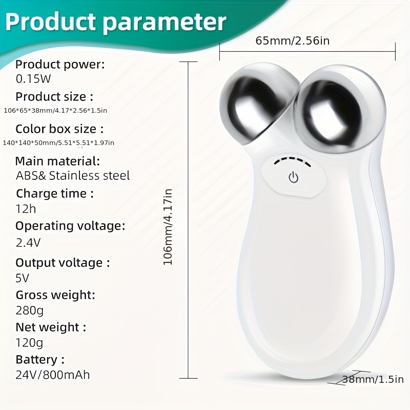 Portable Facial Massager 3 level Usb Rechargeable - Temu