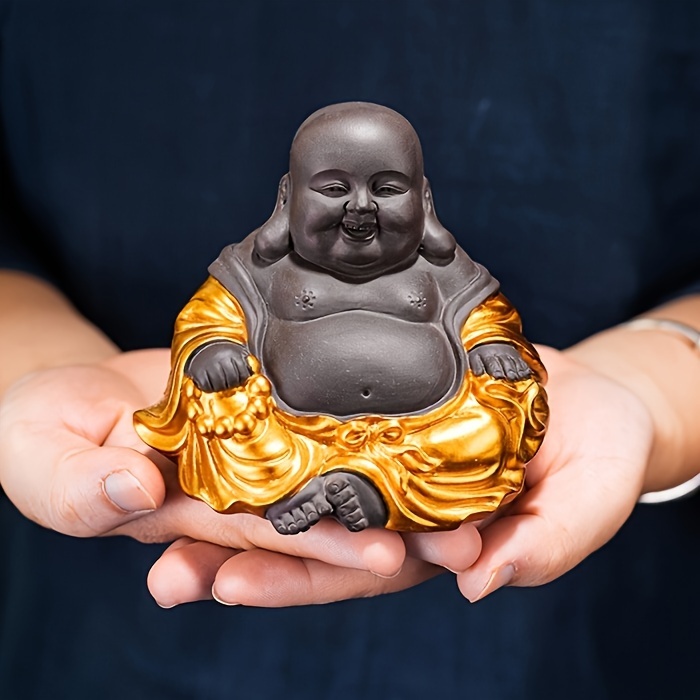 Estátuas de Buda Sorridente em Cerâmica Figurinhas - Temu