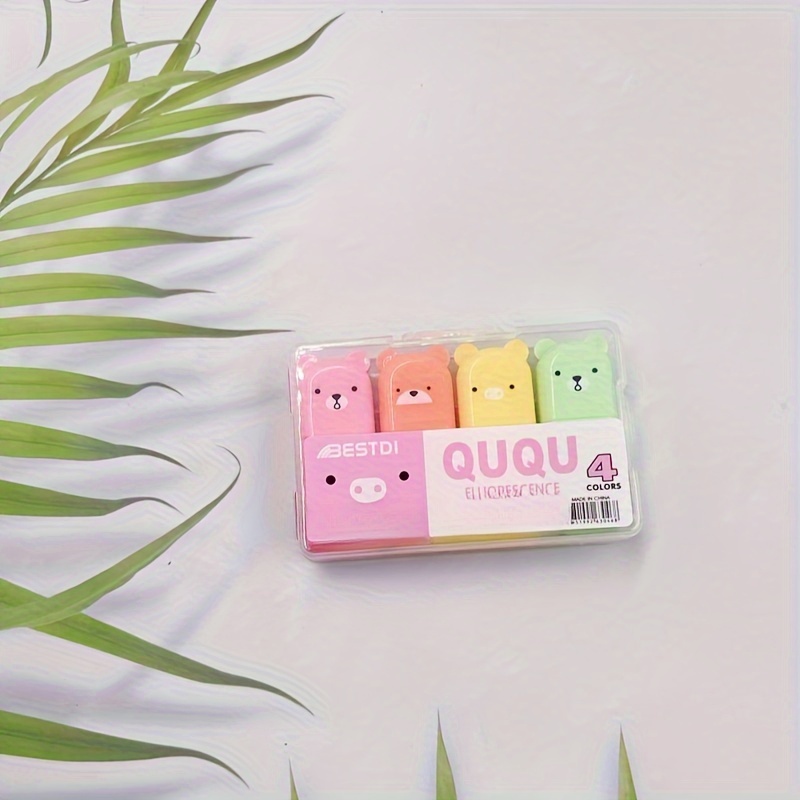 Mini Highlighter Set Macaron 4 Colors Light Color - Temu United Kingdom