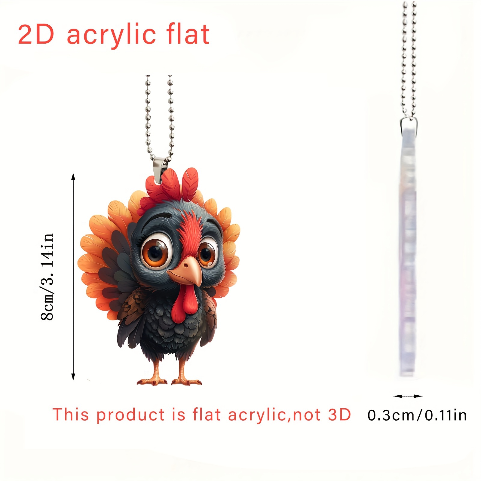 Ornament din acril pentru curcan 1 buc. Pandantiv agățat de - Temu Germany