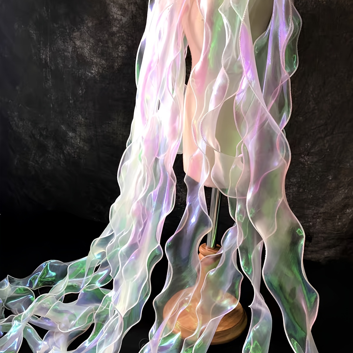 3 Yards Wide Mermaid Water Wave Ruffles Symphony Fish Tail - Temu